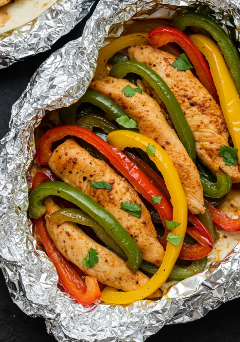 Chicken Fajita Foil Packets - Toptastefulrecipes