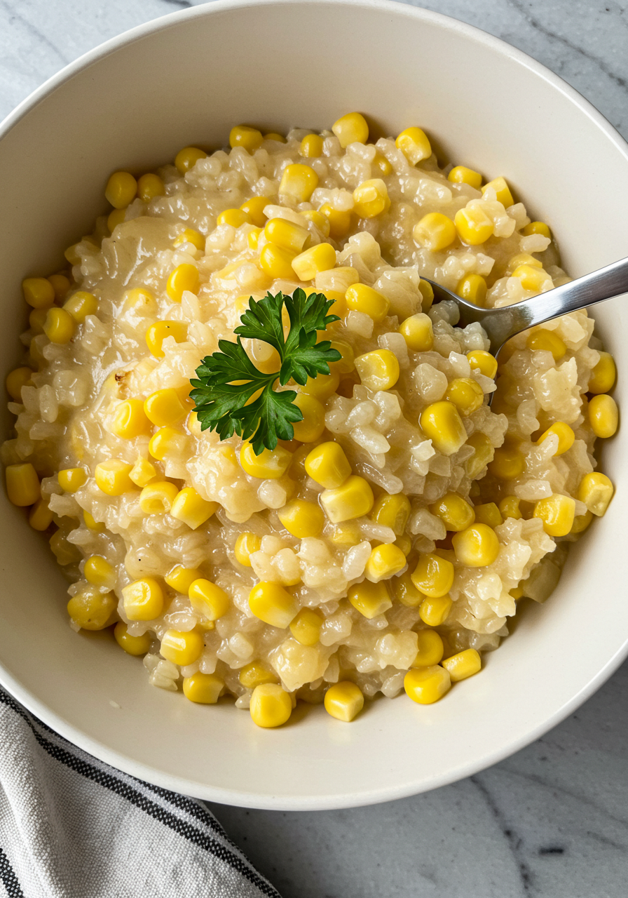 Hot buttered corn rice - Toptastefulrecipes