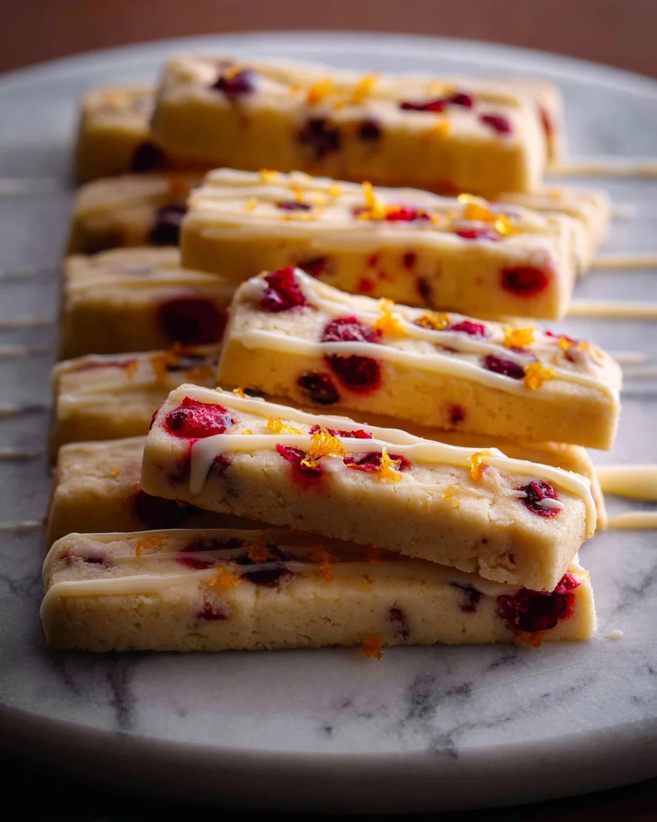 Orange Cranberry Shortbread Cookies